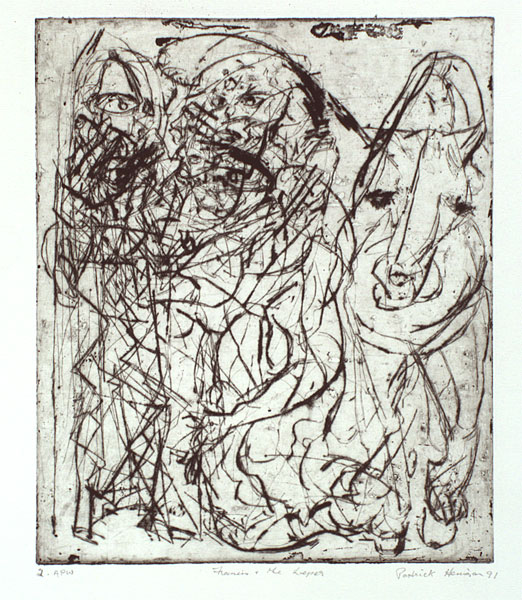Francis and the leper (1991 – 1991, June) by Patrick Henigan (1925–2018 ...