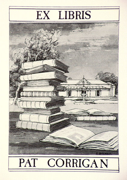 Bookplate: Pat Corrigan. (1982 – c.1984) by Earle Backen (1927–2005 ...