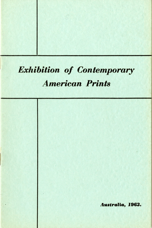 Exhibition catalogue | Exhibition of contemporary American prints ...