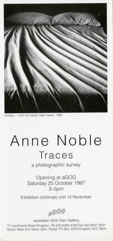 Anne Noble: Traces, a photographic survey. at aGOG (1997) · Australian ...