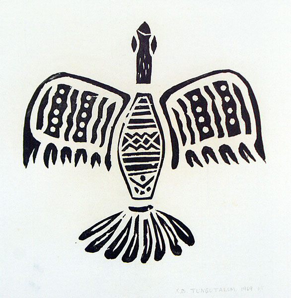 Bird with outstretched wings (1969) by Bede Tungutalum (1952 ...