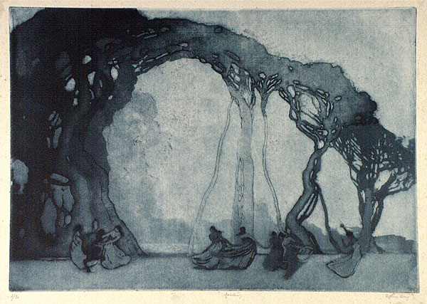 Fantasy (1919) by Sydney Long (1871–1955) · Australian Prints + Printmaking